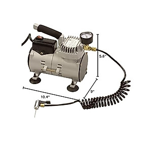 Champion Sports Ultra-Quiet Air Compressor Inflator Black, 110 VOLT - 1/8 HORSE-POWER