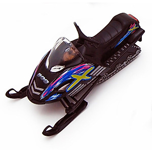 KiNSMART Diecast Model Snowmobile Turbo 5.25" Black
