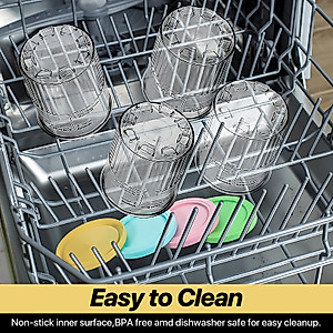 YUTENG 24 oz. Extra Pint | Containers Replacement for Ninja Creami Deluxe 11-in-1 XL Pints and Lids - 4 Pack, Compatible with Ninja Creami NC500, NC501 Series Ice Cream Maker, Dishwasher Safe