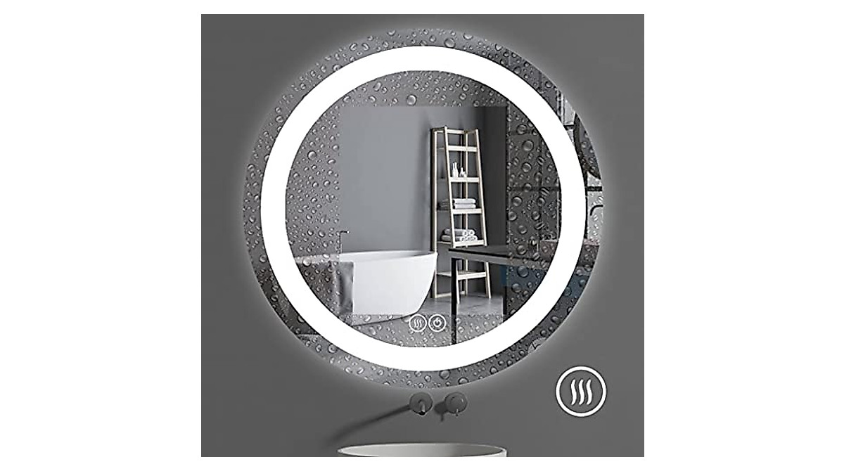 LED Round Mirror Cabinet - Stylish Wall Storage Solution