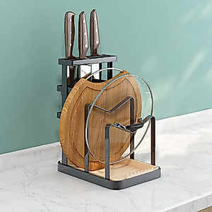 Generic Cutting Board Organizer, Steel, Black, 5.3x7.3x8.9 in, Lightweight, Rust Resistant