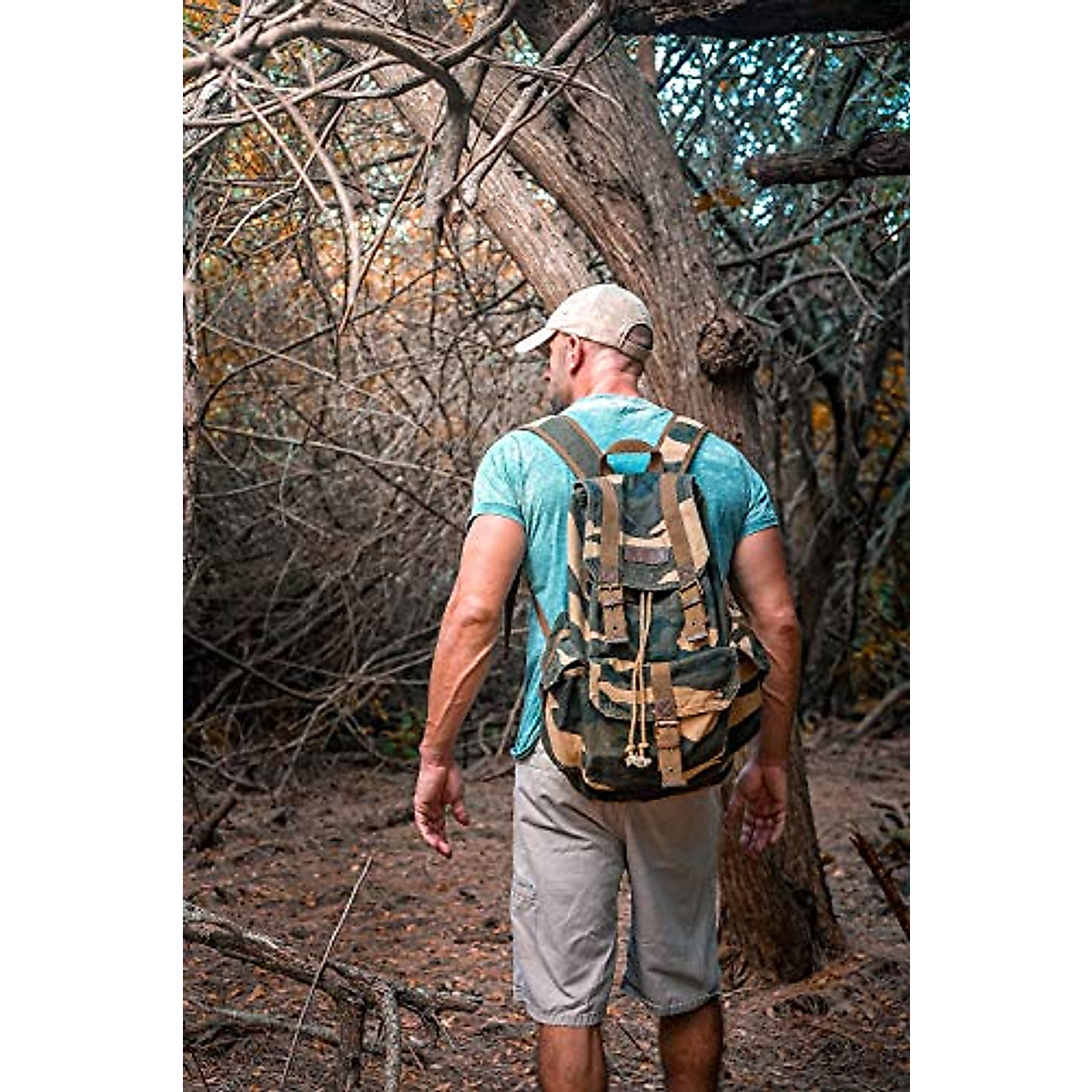 Gootium 21101CAM Specially High Density Thick Canvas Backpack Rucksack (camouflage)