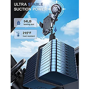 Xooec Car Phone Holder Mount [Durable & Super Suction] Cell Phone Mount for Car Dashboard Air Vent Windshield Universal 360 Hands Free Stand for iPhone 13 12 11 Pro Max Samsung Galaxy Note S21 Ultra