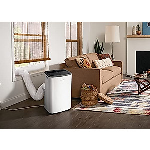 Frigidaire FHPH142AC1 Portable Room Air Conditioner, 14K BTU (ASHRAE) / 10K BTU (DOE) with Multi-Speed Fan/Dehumidifier Mode/Supplemental Heat/Window Kit/Built-in Air Ionizer/Washable Filter,in White