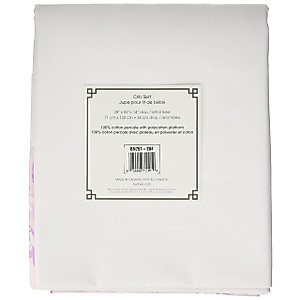 Kushies Baby Ben & Noa Percale Crib Skirt, Pink Butterfly