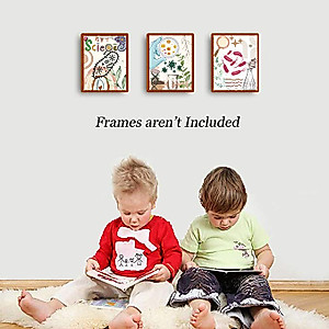 Microbiology Wall Prints,Science Prints,Biology poster Prints,Chemistry Art Prints，School Laboratory Decor,No Frame,8"x10"