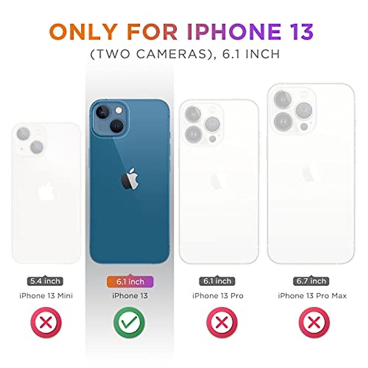 Foreverluck iPhone 13 Case Cute, Boho Design iPhone 13 Case for Women, TPU + PC, Shockproof and Non-Fading, Wireless Support, 6.1 inch/Foliage 2