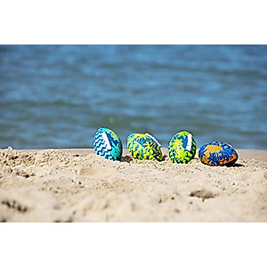 WAHU Mini Football Blue/Green 6.5-Inch Length - 100% Waterproof with Real Laces for Use in and Out of Water