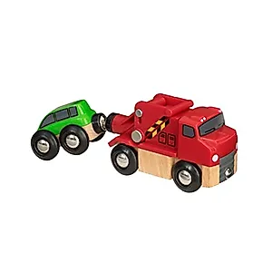 Brio World 33528 - Trusty Tow Truck - Wooden Toy Train Accessory for Kids Ages 3 and Up