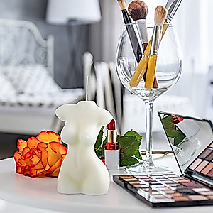 2 Pieces Body Soy Candles Torso Aesthetic Candle Bubble Candle Body Shaped Candles Female Body Candle Bottom Shaped Candles for Living Room Bedroom Bathroom Home Table Decoration (White)