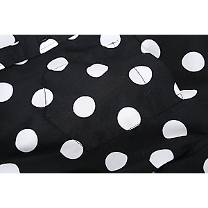 Men's Regular-Fit Short Sleeve Dress Shirt Premium Polka Dot Prints Button Down Casual Cotton Shirts for Men