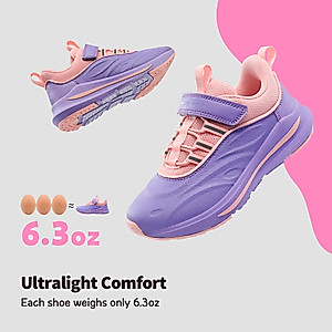 DREAM PAIRS Boys Girls Shoes Kids DuraPlay Tennis Running Athletic Protective Walking Sneakers for Little/Big Kid,Size 2 Little Kid,Purple/Pink,SDRS2335K