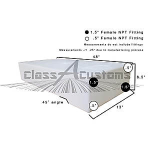 Class A Customs | Under Mount 20 Gallon RV Concession Fresh and Gray Water Holding Tank & Plumbing Kit UM-2000-BPK
