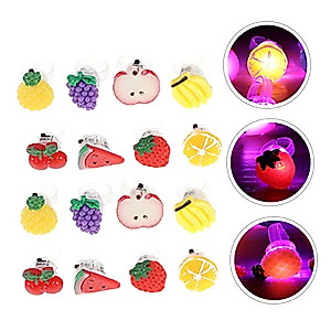 STAHAD 100 Pcs Children's Ring Bulk Toys for Kids Bulk Kids Toys Bulk Stocking Stuffers for Kids Glow in The Dark Party Supplies LED Fruit Jelly Rings Pinata Filler Kids Accessory Pinata