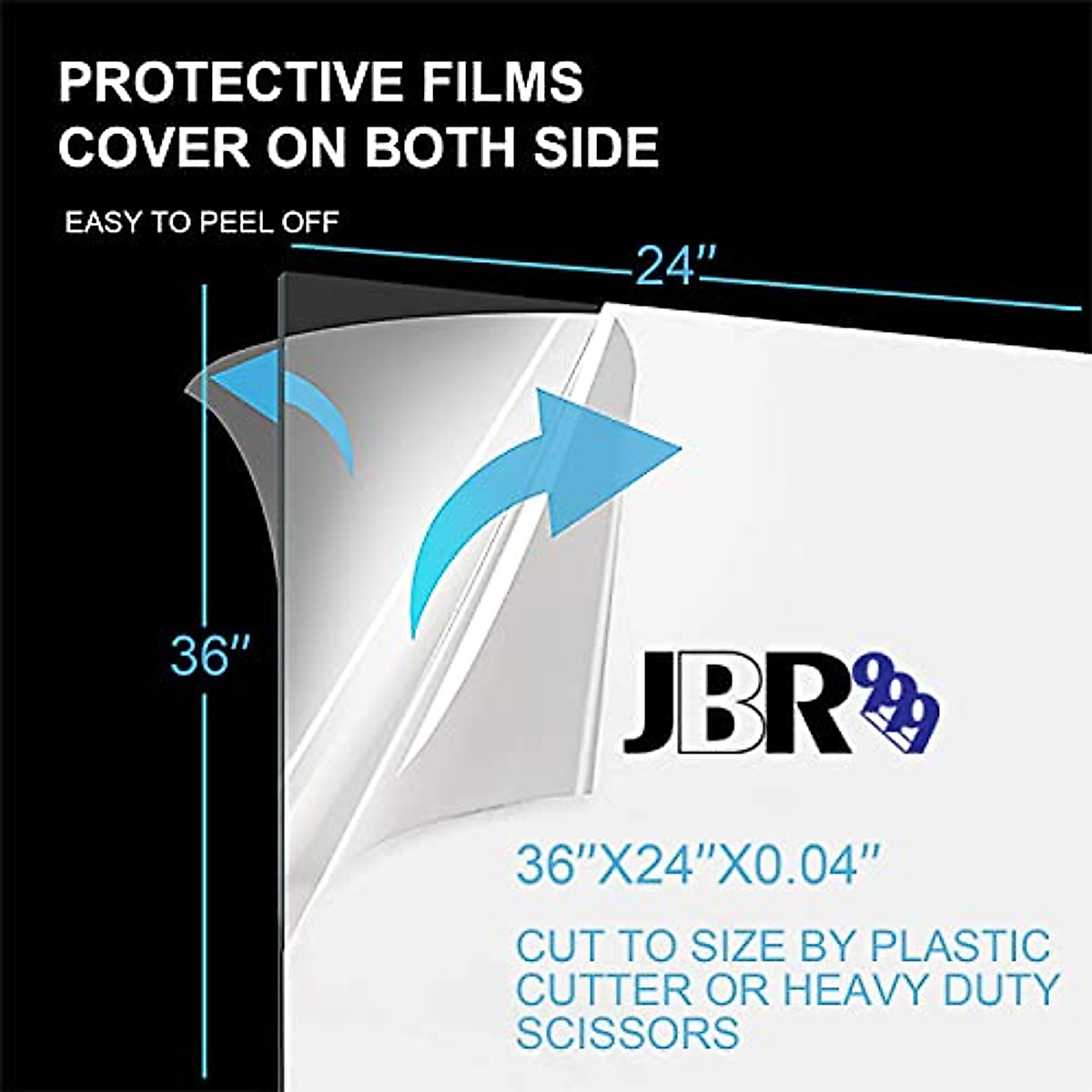 5-Pcs 24x36 inch Plexiglass Sheet Panels - Clear Acrylic 24x36 for Picture Frame,Glass Alternative,Signs,Door Scratch Protectors,Painting,Pet Barriers