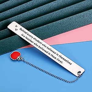 Teacher Appreciation Gifts Bookmark for Women Men Teacher Day Thank You Birthday Christmas Graduation Valentines Day Gifts Spanish Preschool Daycare Special Education Tutor Professor Retirement Charm