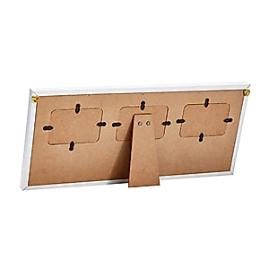 Juvale Baby Sonogram Picture Frame for 3 Ultrasound Photos, Love at First Heartbeat (17 x 7.5 x 0.5 In, White)