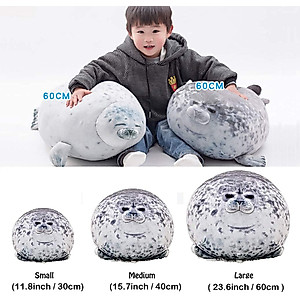 ETAOLINE Chubby Blob Seal Pillow Cute Seal Plush Toy Cotton Stuffed Animals (Small)