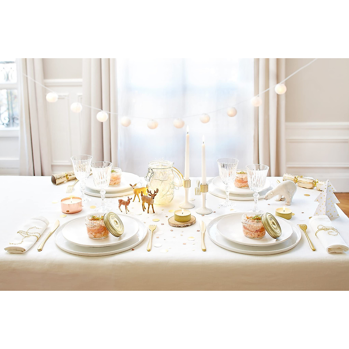 Le Parfait Familia Wiss Terrine Wide Mouth French Glass Jar w/Airtight 2-Piece System Gold Lids | Ideal for Food Storage, Canning, Meal Prep, Cake Jar & DIY Crafts | 24oz Pint/Half (Pack of 6) 750ml