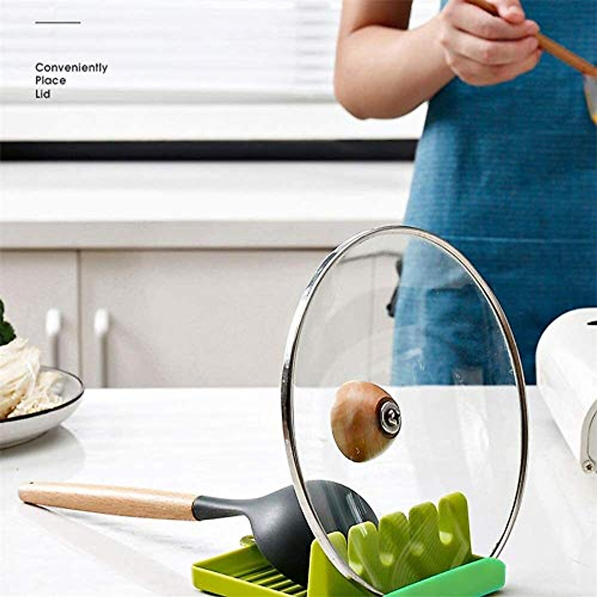 DRNKS Pot Lid Rack Spoon Rack Pot Lid Rack Shelves Container Tableware Rack Lid Lifter Pan Lid Monkey Business Lid Pot Lid Pot Rack Set Suitable for Kitchen