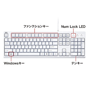 Sanwa Supply SKB-E5UW English USB Keyboard (White)