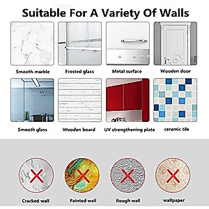 YAWALL 10 Pack Wall Hooks for Hanging 44lb(Max), Transparent Reusable Seamless Heavy Duty Hooks, Waterproof and Oilproof, Bathroom Kitchen Self Adhesive Hooks