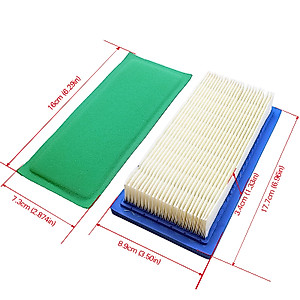 Air Filter 494511 494511S & Pre Filter 492889 492889S Replacement for Briggs & Stratton 4145 93400 115400 133400 Honda G150 G200 GX200# 17211-883-W20 Generac 3.5 5 5.5HP Vanguard Engines