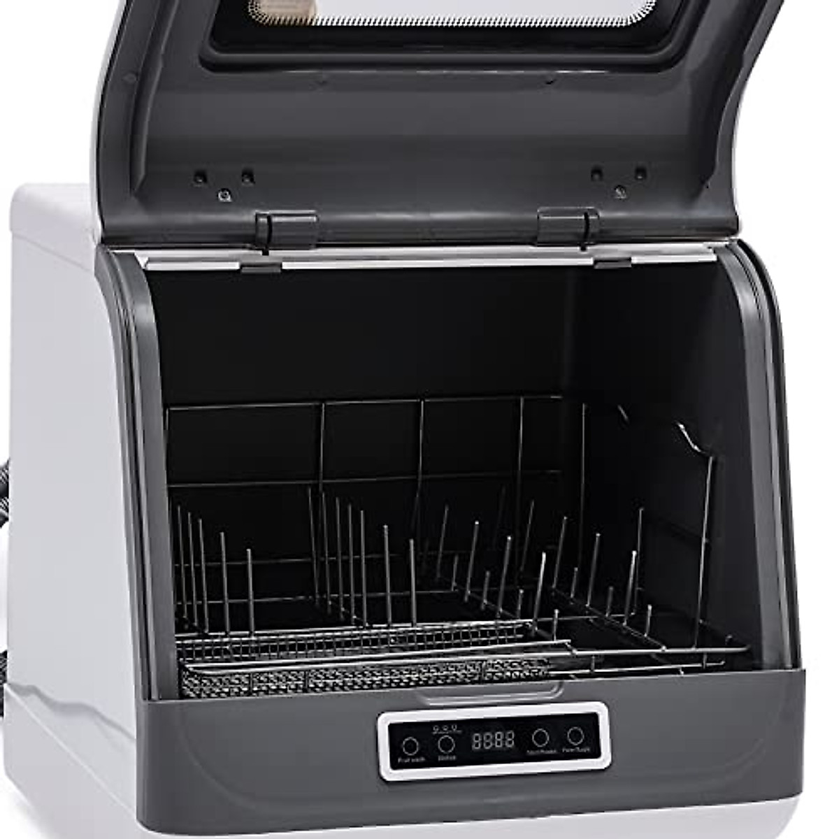 Portable Countertop Dishwasher, 4 Washing Programs, Air-dry Function, Automatic Dishwasher Deep Heating Cleaning Machine for Small Apartments, Dorms and RVs(White)