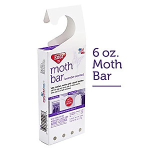 Enoz Lavender Scented Moth Bar, Kills Clothes Moths, Carpet Beetles, Eggs and Larvae, 6 oz Bar (Pack of 3)