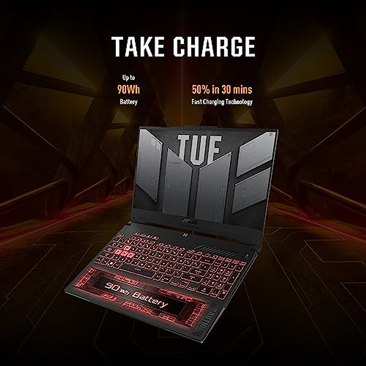 ASUS TUF Gaming A15 (2023) Gaming Laptop, 15.6” FHD 144Hz, 100% sRGB Display, GeForce RTX 4050, AMD Ryzen 7 7735HS, 16GB DDR5, 1TB PCIe SSD, Wi-Fi 6E, Windows 11, FA507NU-DS74,Mecha Gray
