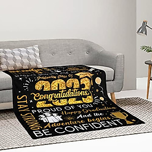 NIAXAYER 2023 Graduation Decorations Gifts Blanket, Graduation Gifts for Her Him,Graduation Party Supplies, Student Graduation Gifts,Graduate Souvenir for Senior Students Throw Blanket 50"x 60"