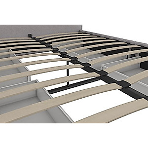 DHP Rose Upholstered Platform Bed with Underbed Storage Drawers and Button Tufted Headboard and Footboard, No Box Spring Needed, Queen, Gray Linen