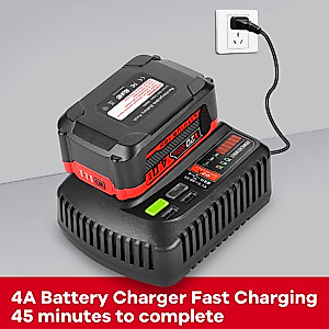 20V Fast Charger CMCB104 for Craftsman V20 Lithium Battery CMCB204 CMCB202 CMCB201 CMCB209 CMCB205 CMCB100 CMCB101 Replacement for Craftsman 20V Battery Charger