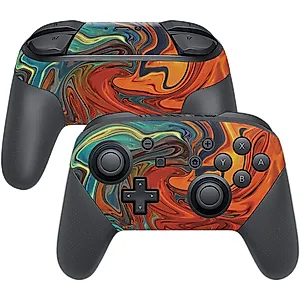 MightySkins Skin Compatible with Nintendo Switch Pro Controller - Lava Water | Protective, Durable, and Unique Vinyl Decal wrap Cover | Easy to Apply, Remove, and Change Styles | Made in The USA