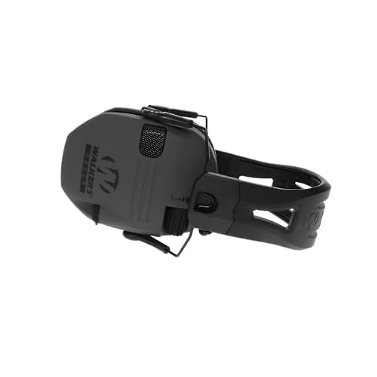 Walker's Razor Tacti-Grip Earmuffs- Battleship Grey, High Performance Silicone Composite Slip Free Headband- Natural Sound Clarity Full Dynamic Range 23NRR