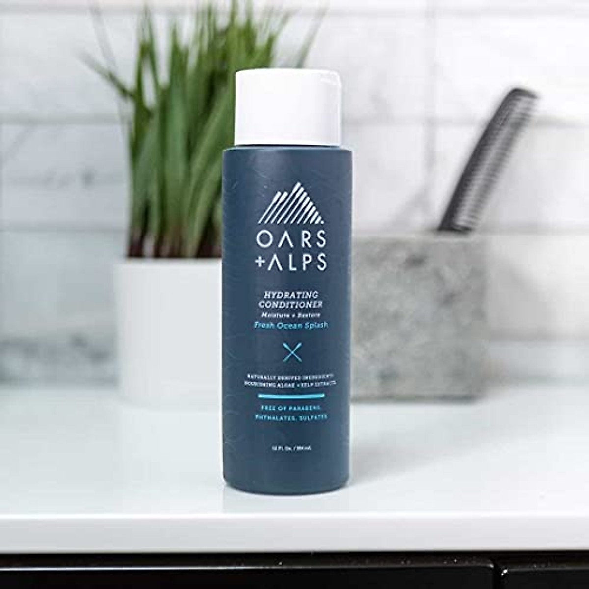 Oars + Alps Men's Sulfate Free Hair Conditioner, Infused with Kelp and Algae Extracts, Fresh Ocean Splash, 12 Fl Oz