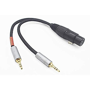 Youkamoo 2 x 3.5mm to 4-pin XLR Female Balanced Headphone Audio Headphone 8 Core Silver Plated Adapter Cable 15CM for PHA-3 [ Both 3.5mm Balanced Male ] Male to Female