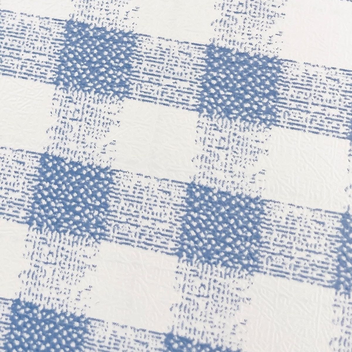 LoveFaye Mediterranean Style Furniture Paper Blue-White Gingham Countertop Door Sticker Shelf Liner 17.7inch by 9.8 Feet