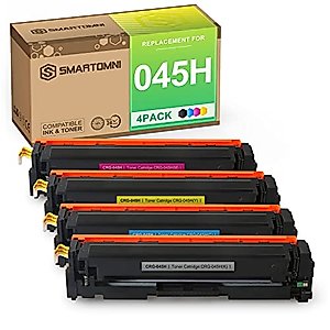 S SMARTOMNI 045H 045 High Yield Compatible Toner Cartridges Replacement for Canon 045 H Toner for Canon ImageCLASS MF634Cdw MF632Cdw LBP612Cdw LBP611 MF633Cdw LBP613Cdw 4-Pack (KMCY)
