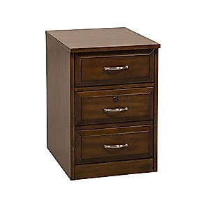 Liberty Furniture Industries Hampton Bay Mobile File Cabinet, W16 x D21 x H23, Cherry