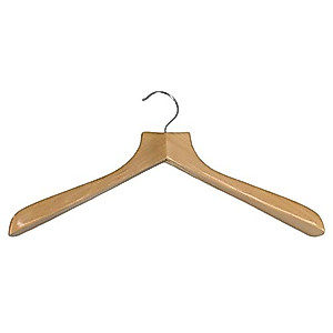Natural Finish Deluxe Coat Hanger (Set of 5)