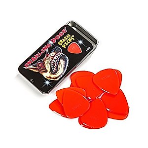 Snarling Dogs Brain TNSDB351, 0.73 Guitar Picks, 12-Piece, Collectible Tin, Red Nylon, 0, 0.73mm