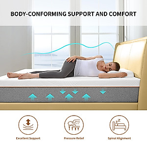 Vumece 12 Inch Full Mattress Gel Memory Foam Mattress Full Size Mattress for Cool Sleep & Pressure Relief & Motion Isolating, Full Mattress in a Box, CertiPUR-US Certified, Medium Firm