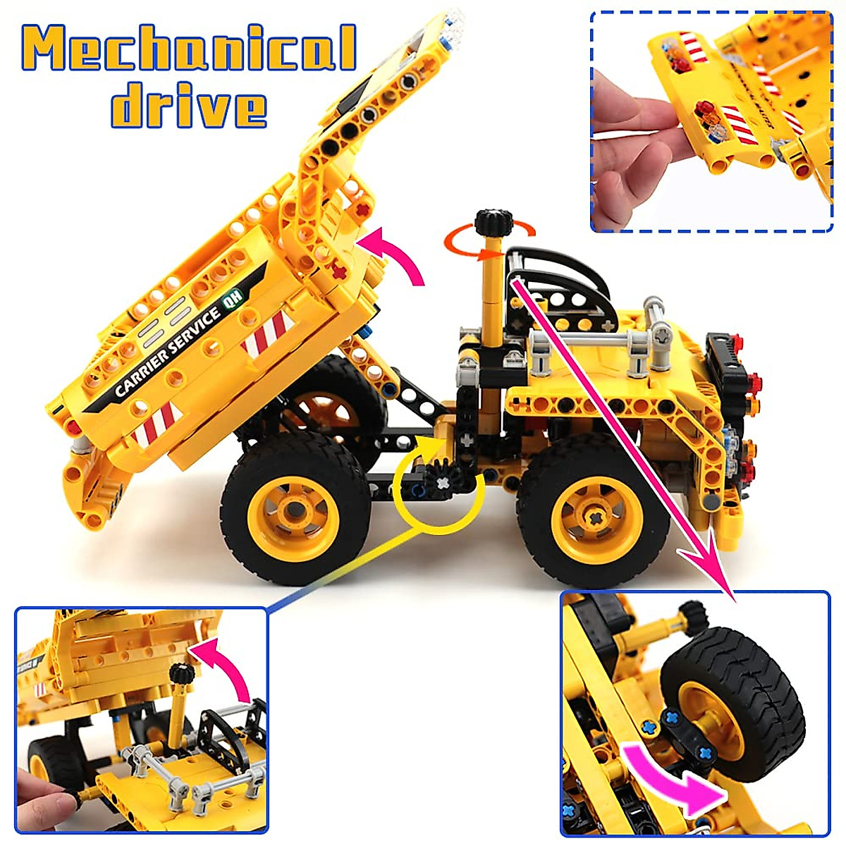 Amy&Benton Dump Truck Building Toys Sets for Boys 8-12 or Airplane Building Kit STEM Plane Building Toys Set for Kids