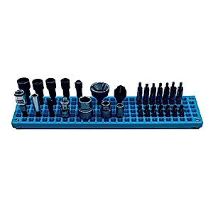 Organizer Genie ® - One Blue Slim Pegboard to organize your Sockets, Wrenches, Pliers, Screwdrivers, Bits and All Other Tools