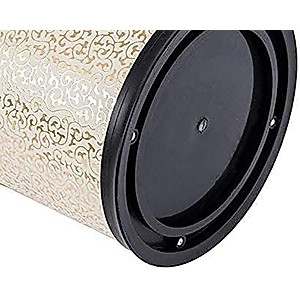 UOXOO Garbage Container Garbage Bin Trash Can Waste Bins Round Leather Waste Basket for Bedroom Living Room Office Garbage Can/Egyptian Pattern