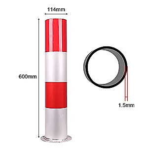 CAIMIAO 2 Pcs Stationary Parking Bollards Durable Parking Space Lock Made of Steel Parking Cones Parking Bollards for Driveway