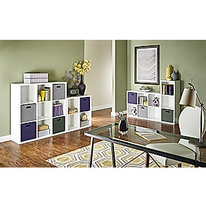 ClosetMaid 6 Cube Storage Shelf Organizer Bookshelf with Back Panel, Easy Assembly, Wood, White Finish