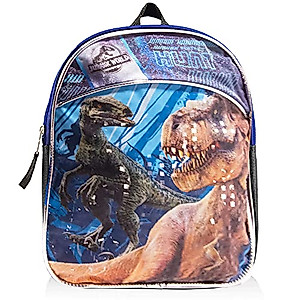 Jurassic World Dinosaur Mini Backpack Set -- Deluxe 11" Jurassic World Backpack for Kids Boys Toddlers with Dinotrux Stickers (Jurassic World School Party Supplies)