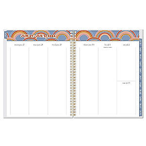 Office Depot Fashion Weekly/Monthly Academic Planner, 8-1/2 x 11, Rainbow, July 2022 to June 2023, ODD-0615